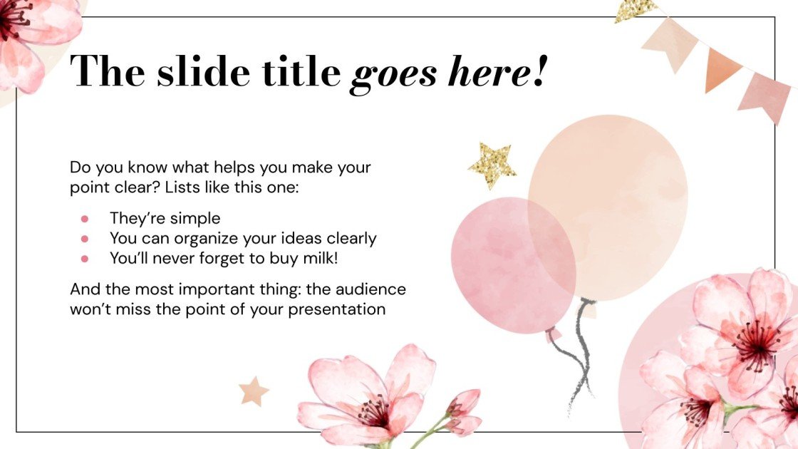 Fiesta de cumpleaños de primavera | Google Slides y PPT