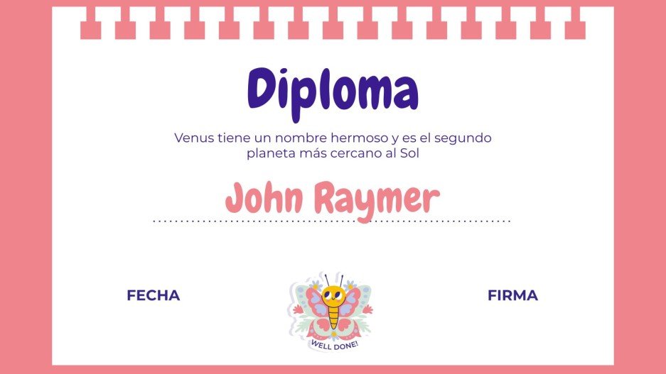 Certificados e diplomas para educação com cores doces
