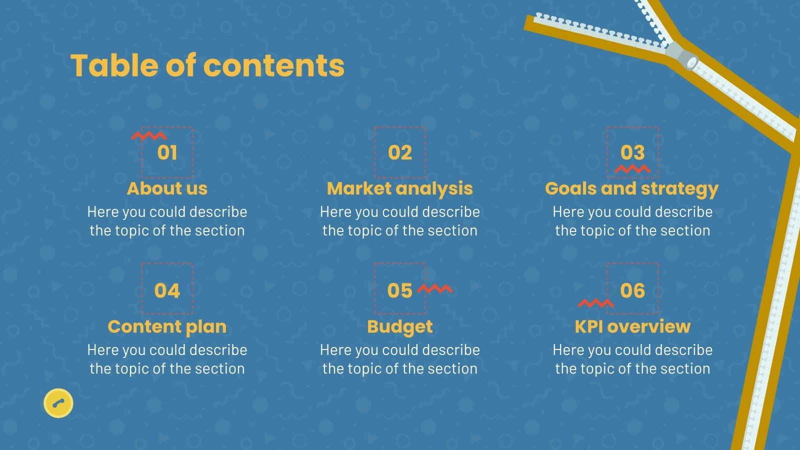 Zipper Patterns MK Plan | Google Slides and PowerPoint theme