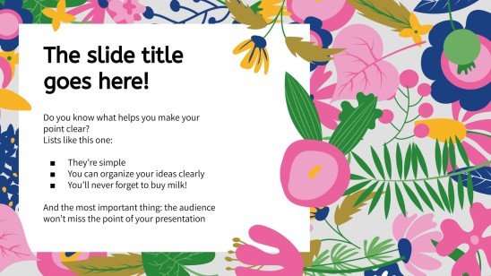 Magnifique motif de printemps | Google Slides et PPT