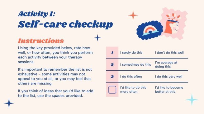 Self-care Activities for Adults | Google Slides & PPT