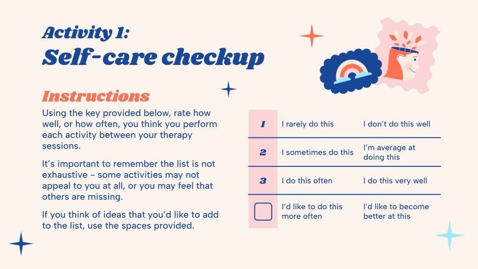Self-care Activities for Adults | Google Slides & PPT