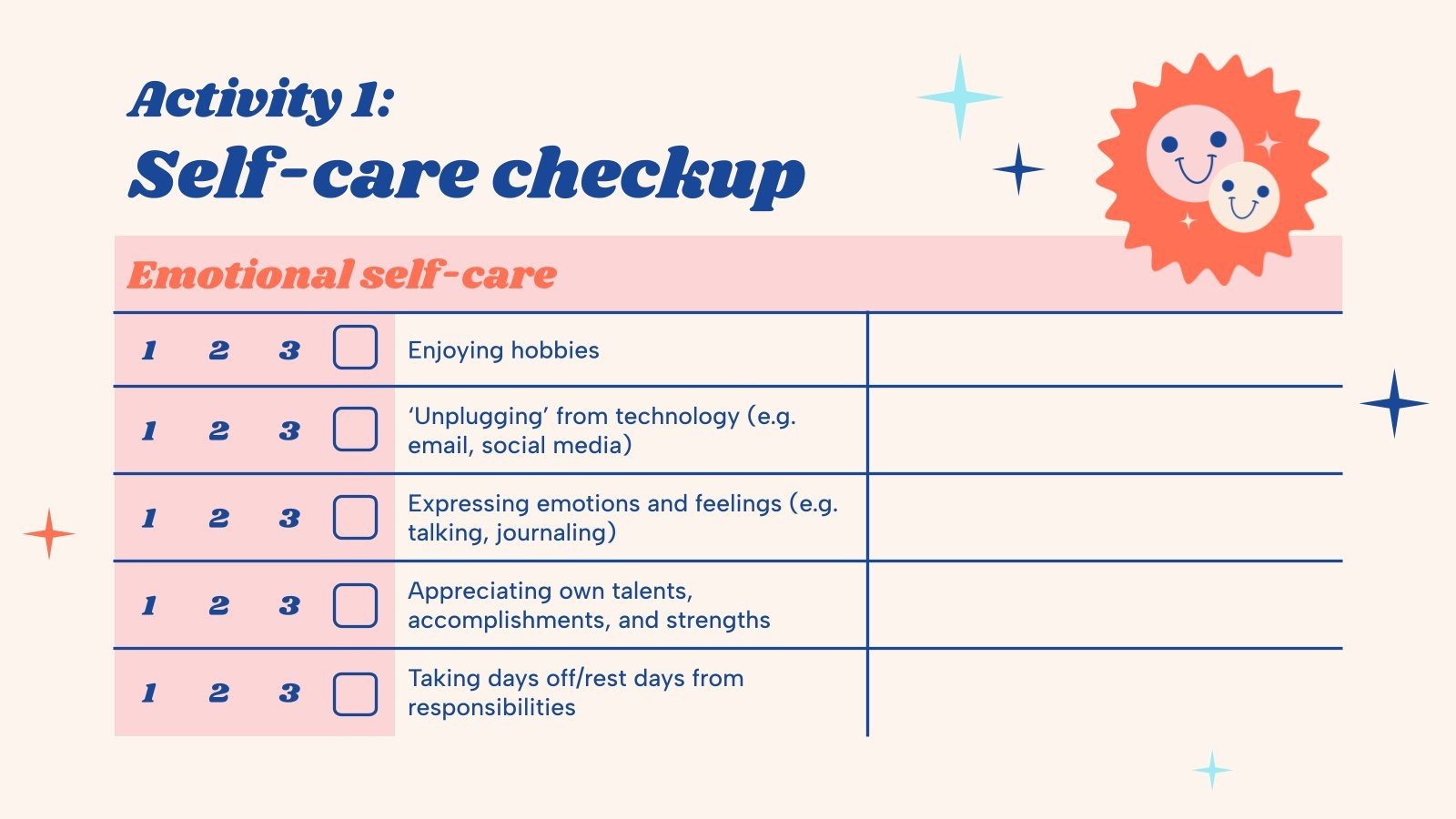 Self-care Activities for Adults | Google Slides & PPT