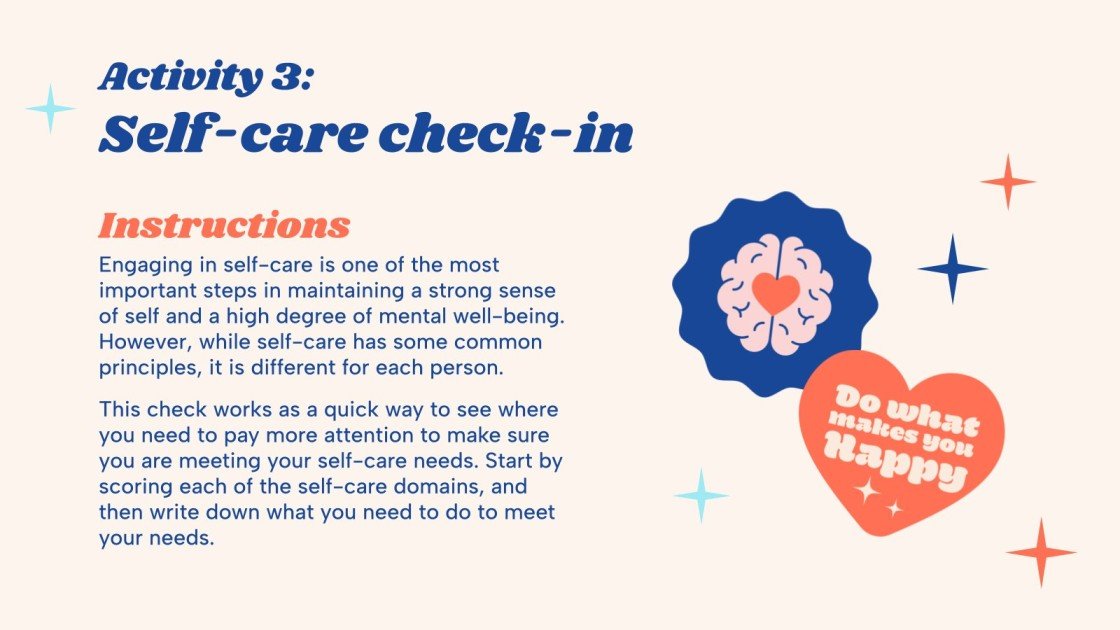 Self-care Activities for Adults | Google Slides & PPT