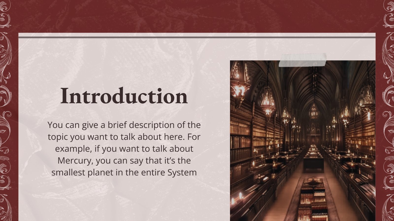 Dark Academia Library | Google Slides & PowerPoint