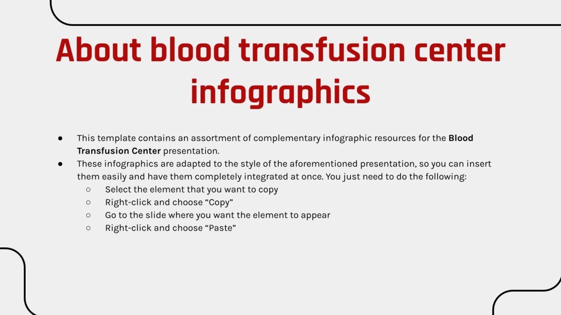 Blood Transfusion Center Infographics | Google Slides & PPT