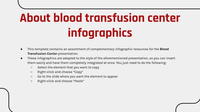 Blood Transfusion Center Infographics | Google Slides & PPT