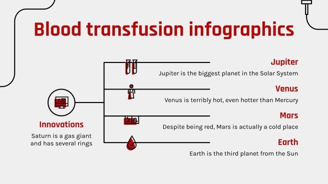 Blood Transfusion Center Infographics | Google Slides & PPT