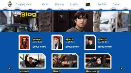 Punk Revival Style Website Design | Google Slides & PPT