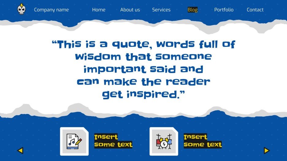 Punk Revival Style Website Design | Google Slides & PPT