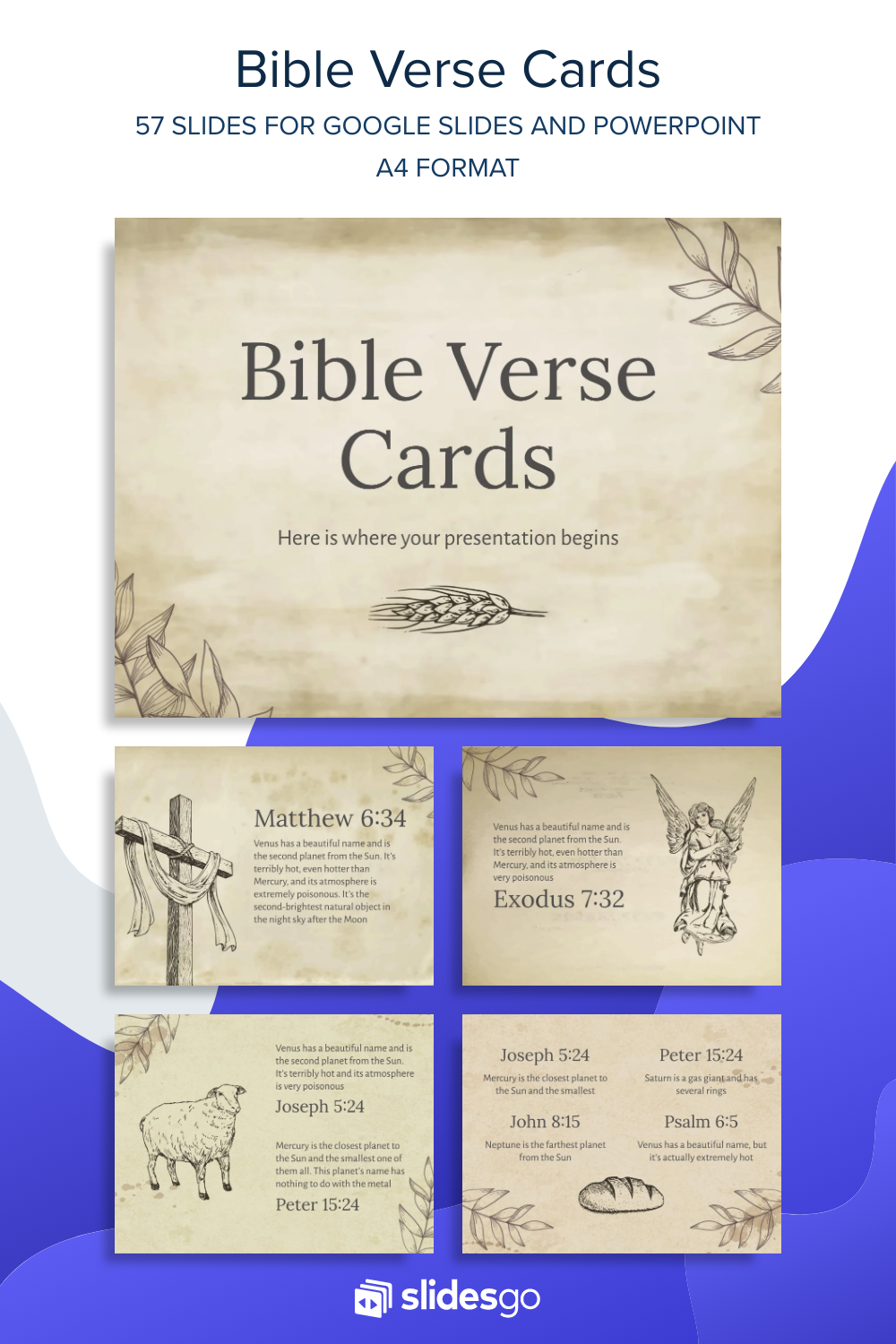Bible Verse Cards | Google Slides & PowerPoint