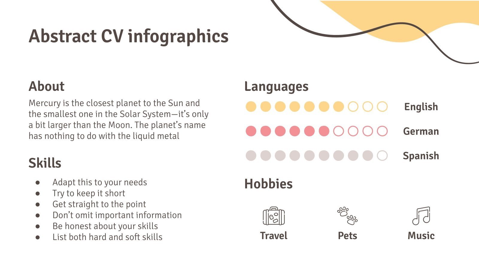 Abstract CV Infographics | Google Slides & PPT theme