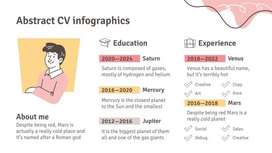 Abstract CV Infographics | Google Slides & PPT theme