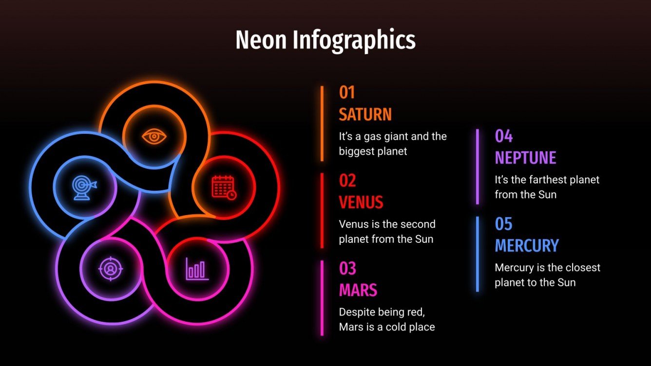 Neon Infographics | Google Slides theme & PowerPoint template