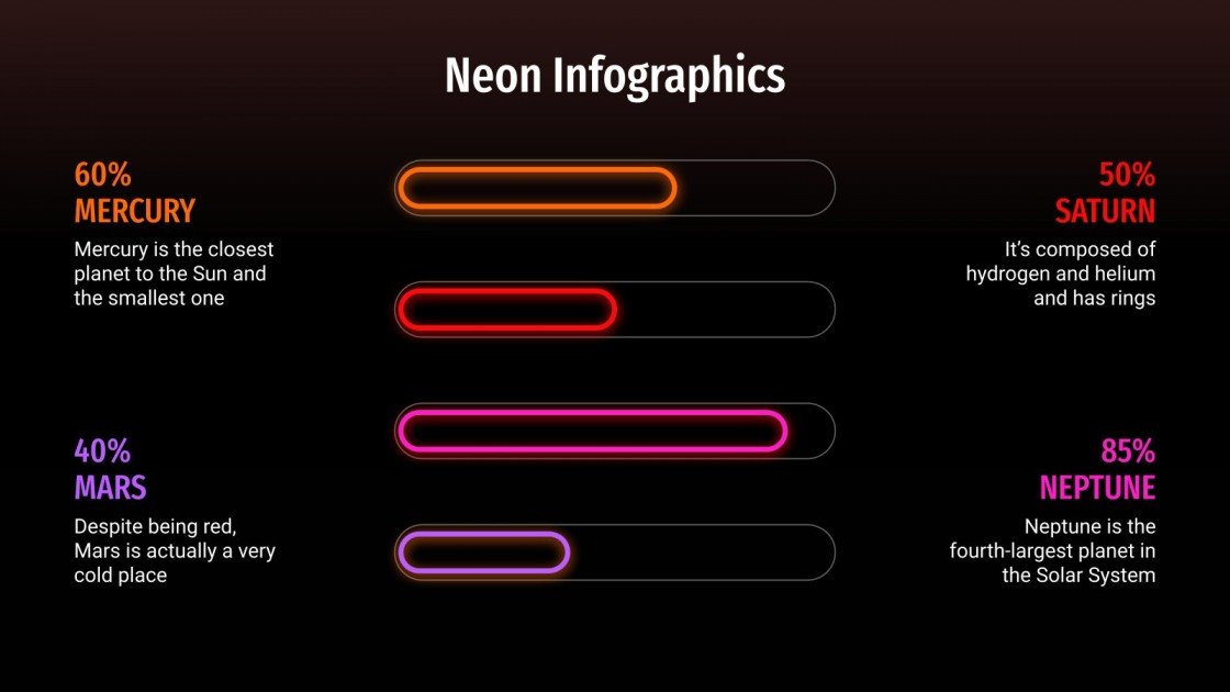 Neon Infographics | Google Slides theme & PowerPoint template