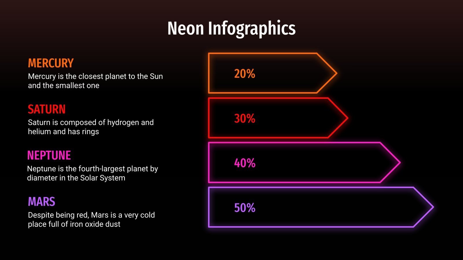 Neon Infographics | Google Slides theme & PowerPoint template