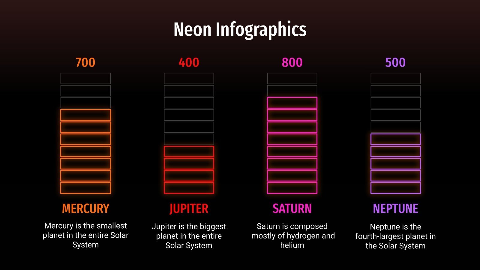 Neon Infographics | Google Slides theme & PowerPoint template