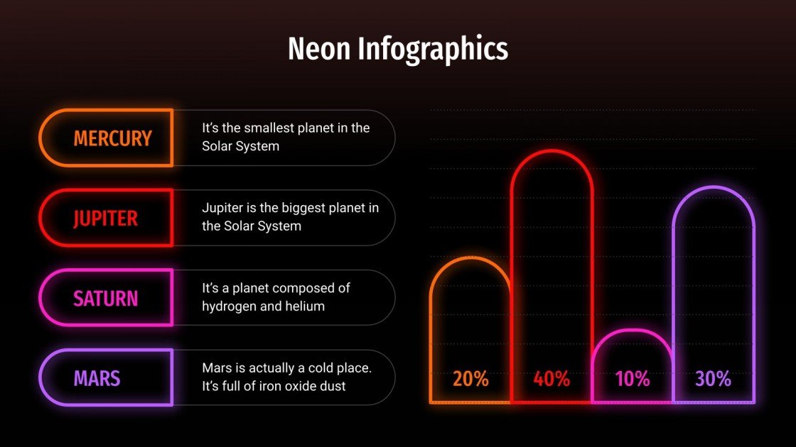 Neon Infographics | Google Slides theme & PowerPoint template
