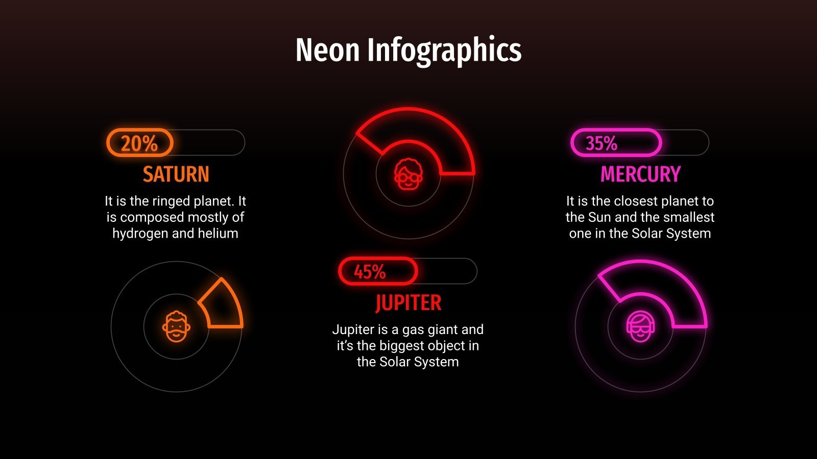 Neon Infographics | Google Slides theme & PowerPoint template