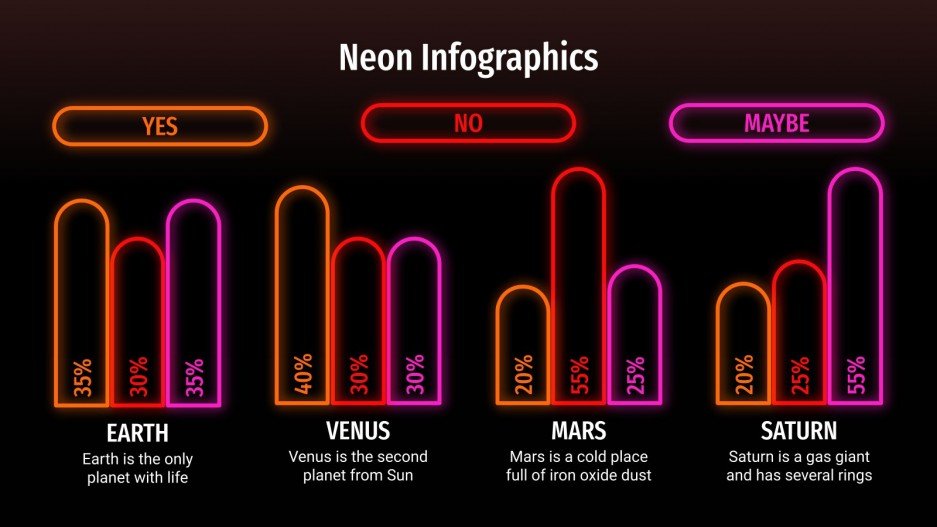 Neon Infographics | Google Slides theme & PowerPoint template
