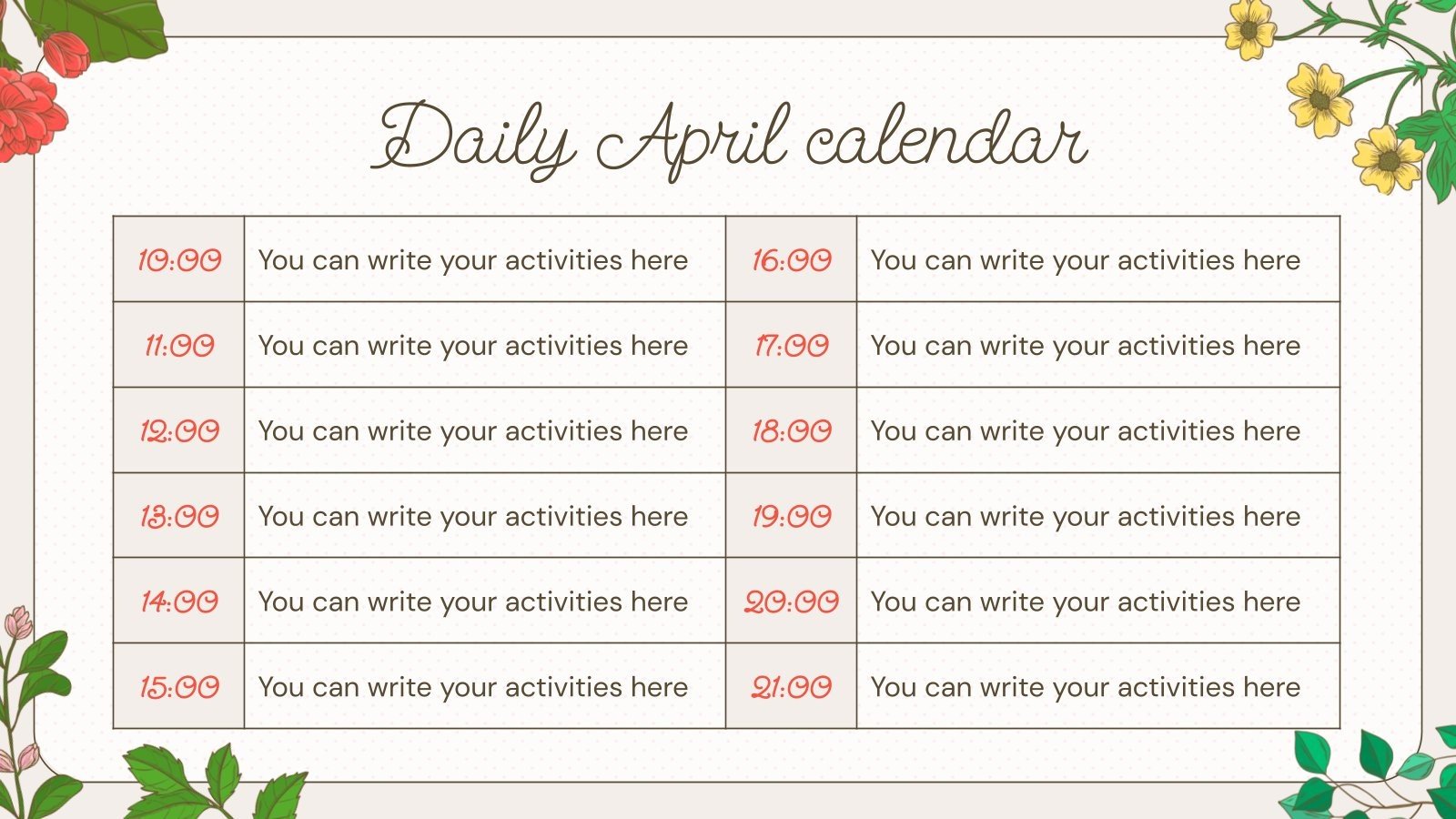 April Planner | Google Slides & PowerPoint