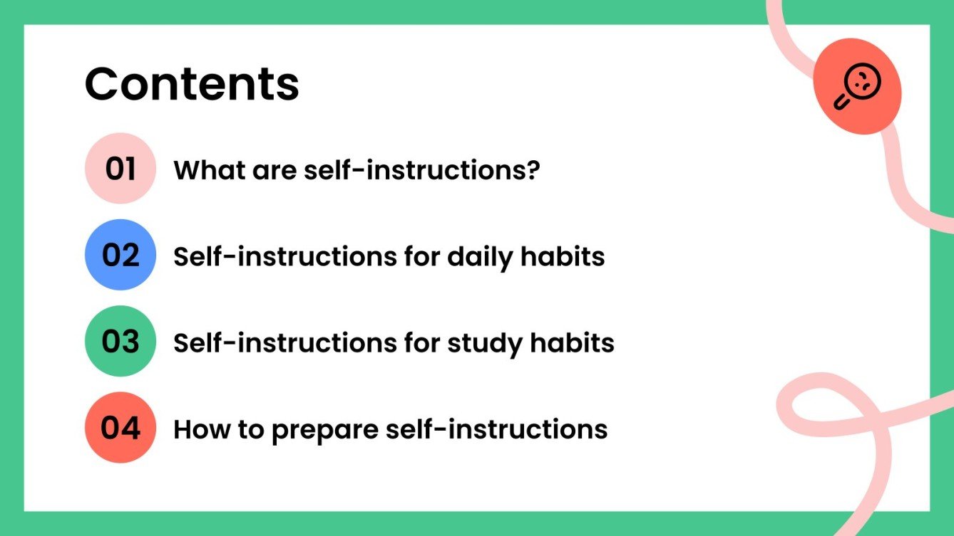Self-instructions: Why, When and How to Use Them