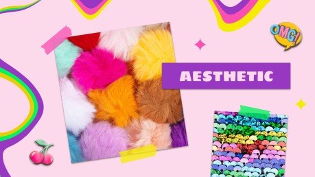 Retro Kidcore Ästhetik Moodboard | Google Slides & PPT