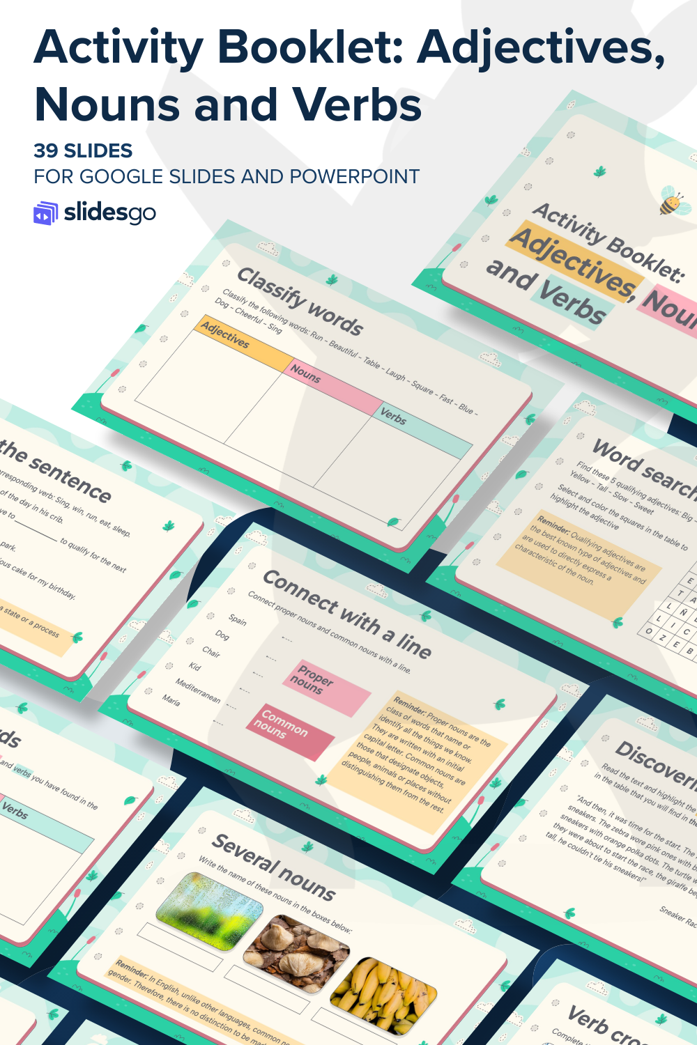 Activity Booklet: Adjectives, Nouns and Verbs