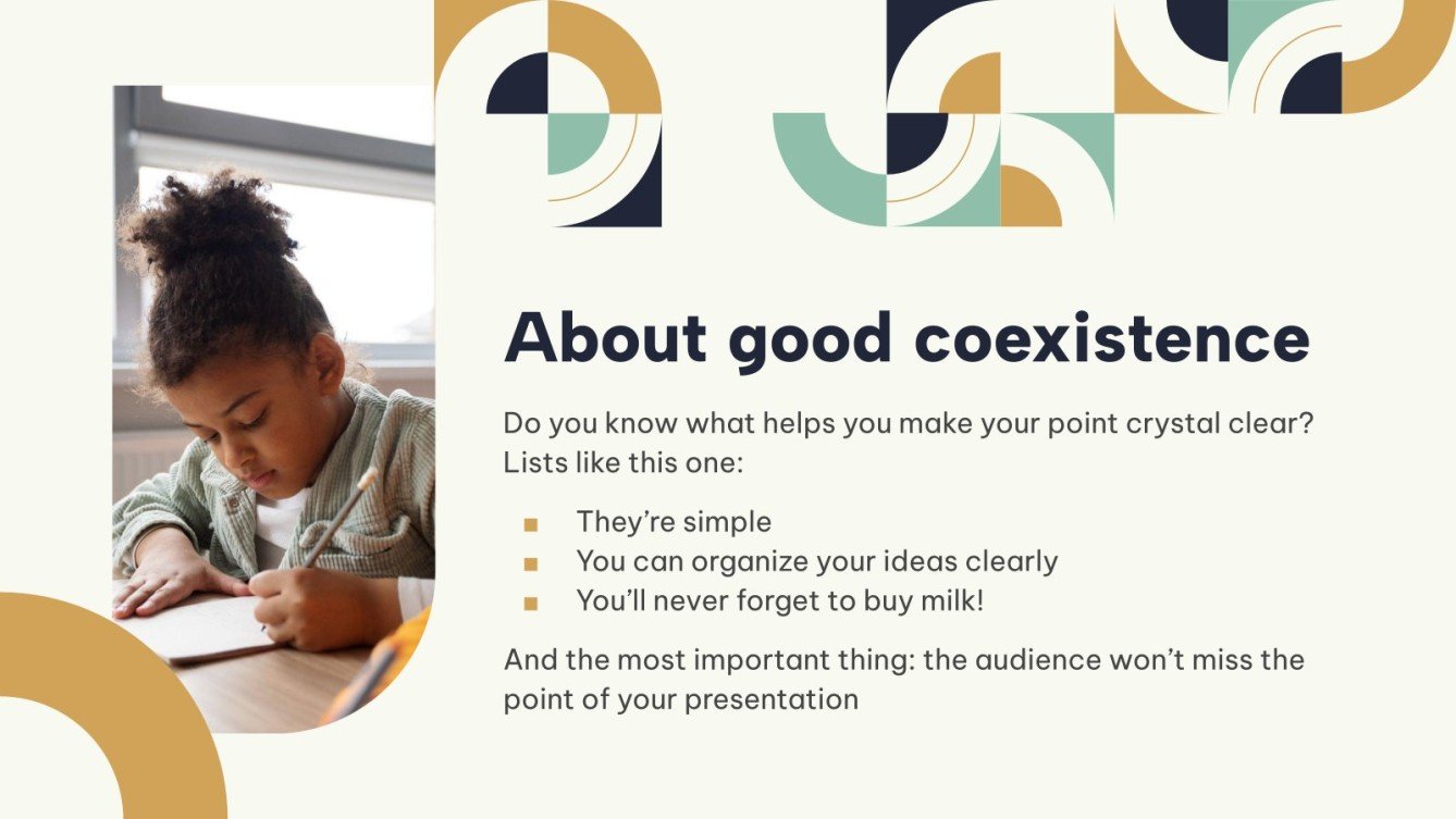 Good Coexistence in School Promotion Plan | Google Slides