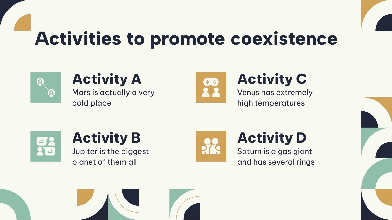 Good Coexistence in School Promotion Plan | Google Slides