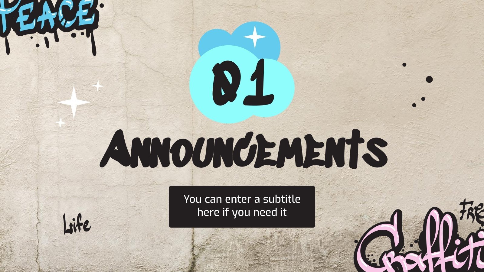 Graffiti Style Newsletter | Google Slides & PowerPoint