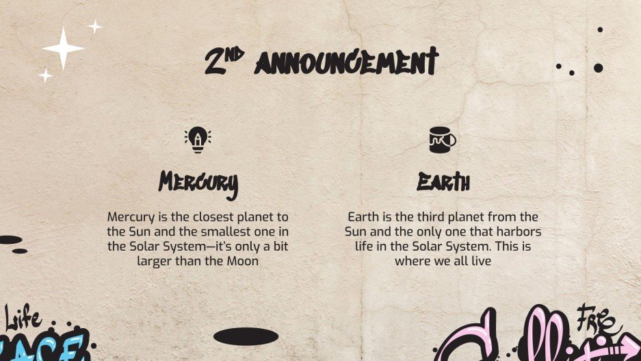 Graffiti Style Newsletter | Google Slides & PowerPoint