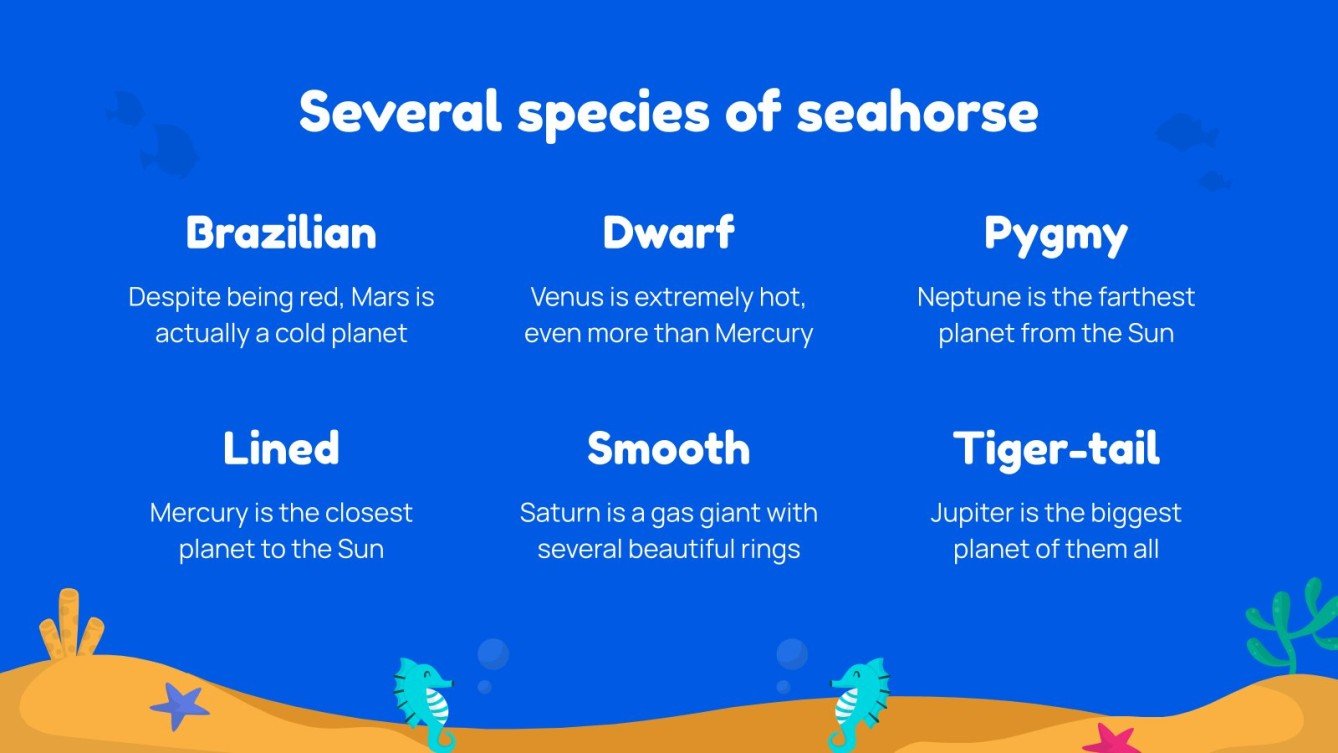 Science Subject for Elementary: Seahorse