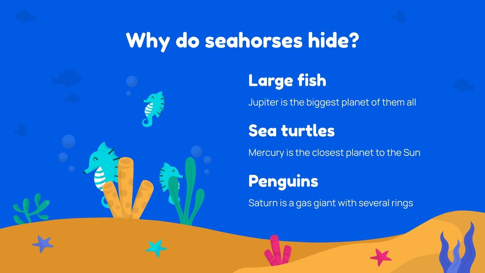 Science Subject for Elementary: Seahorse
