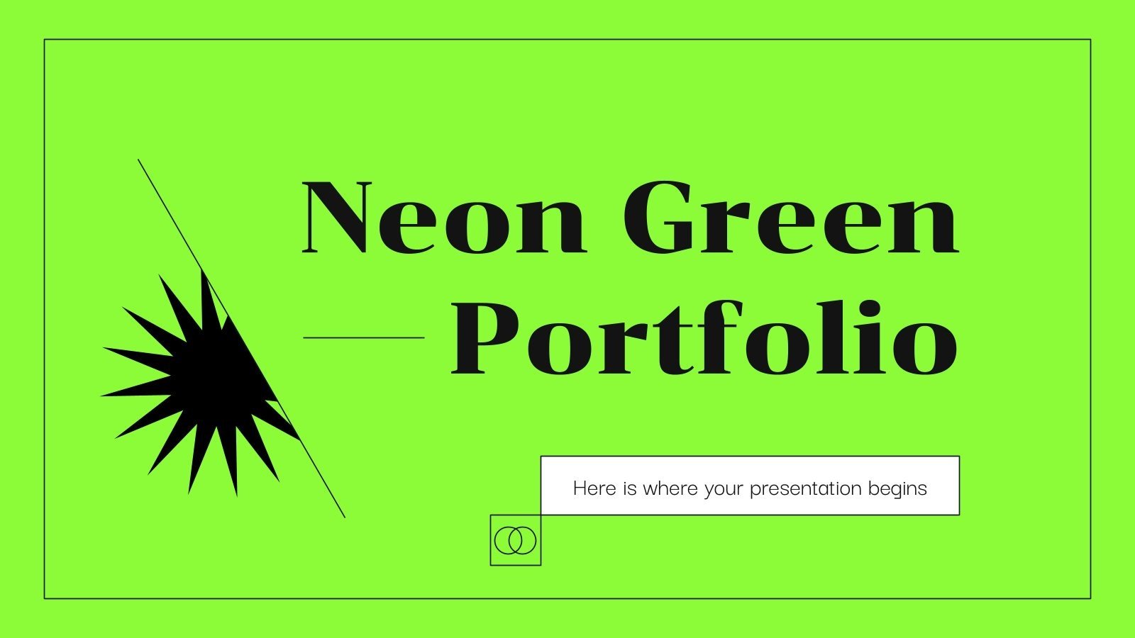 Neon Green Portfolio | Google Slides & PowerPoint