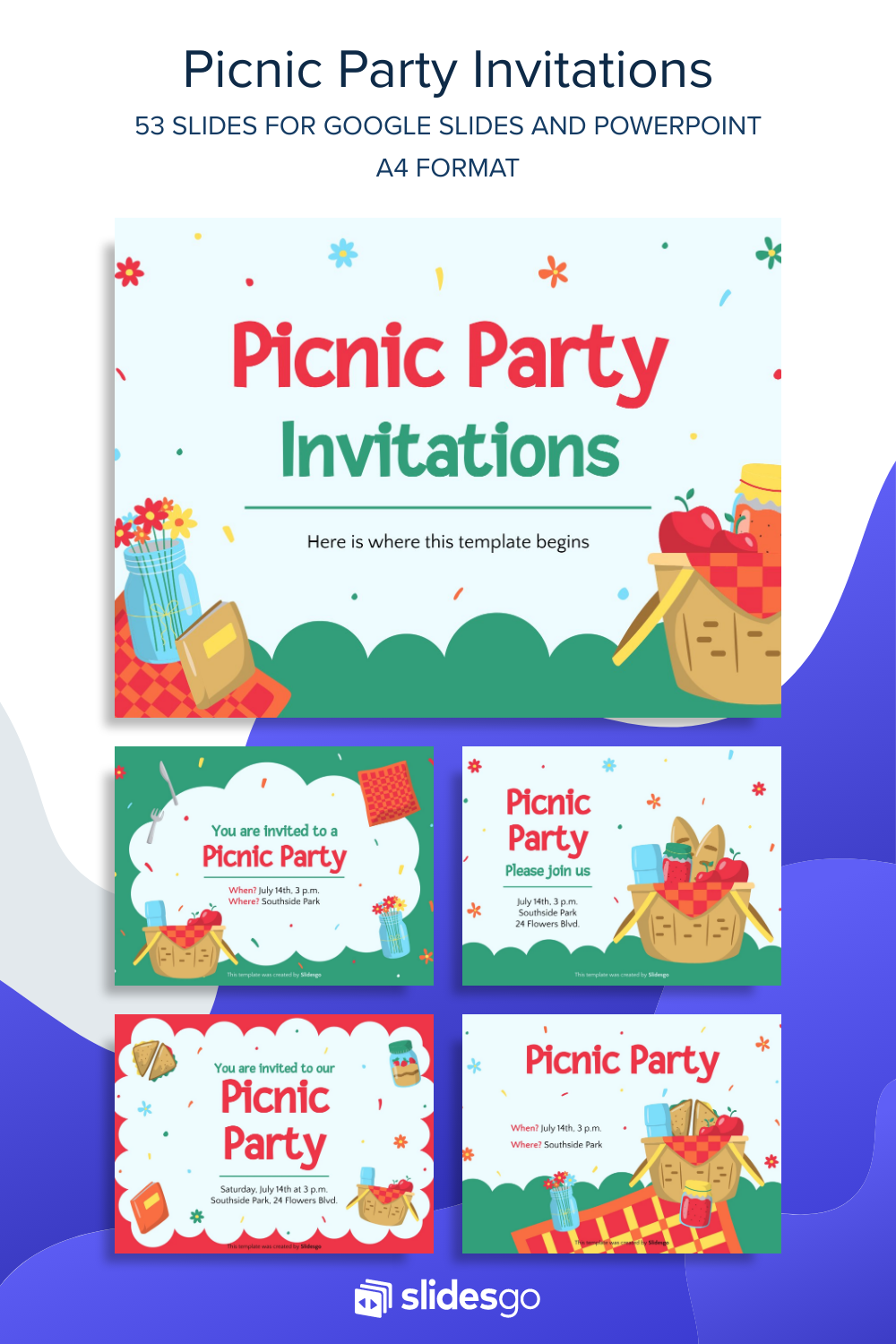 Picnic Party Invitations | Google Slides & PowerPoint