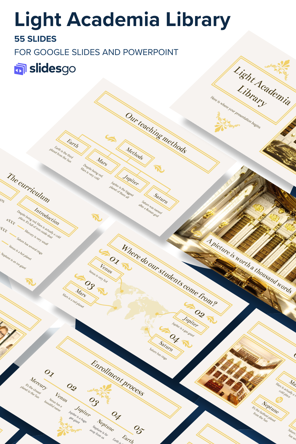 Light Academia Library | Google Slides & PowerPoint