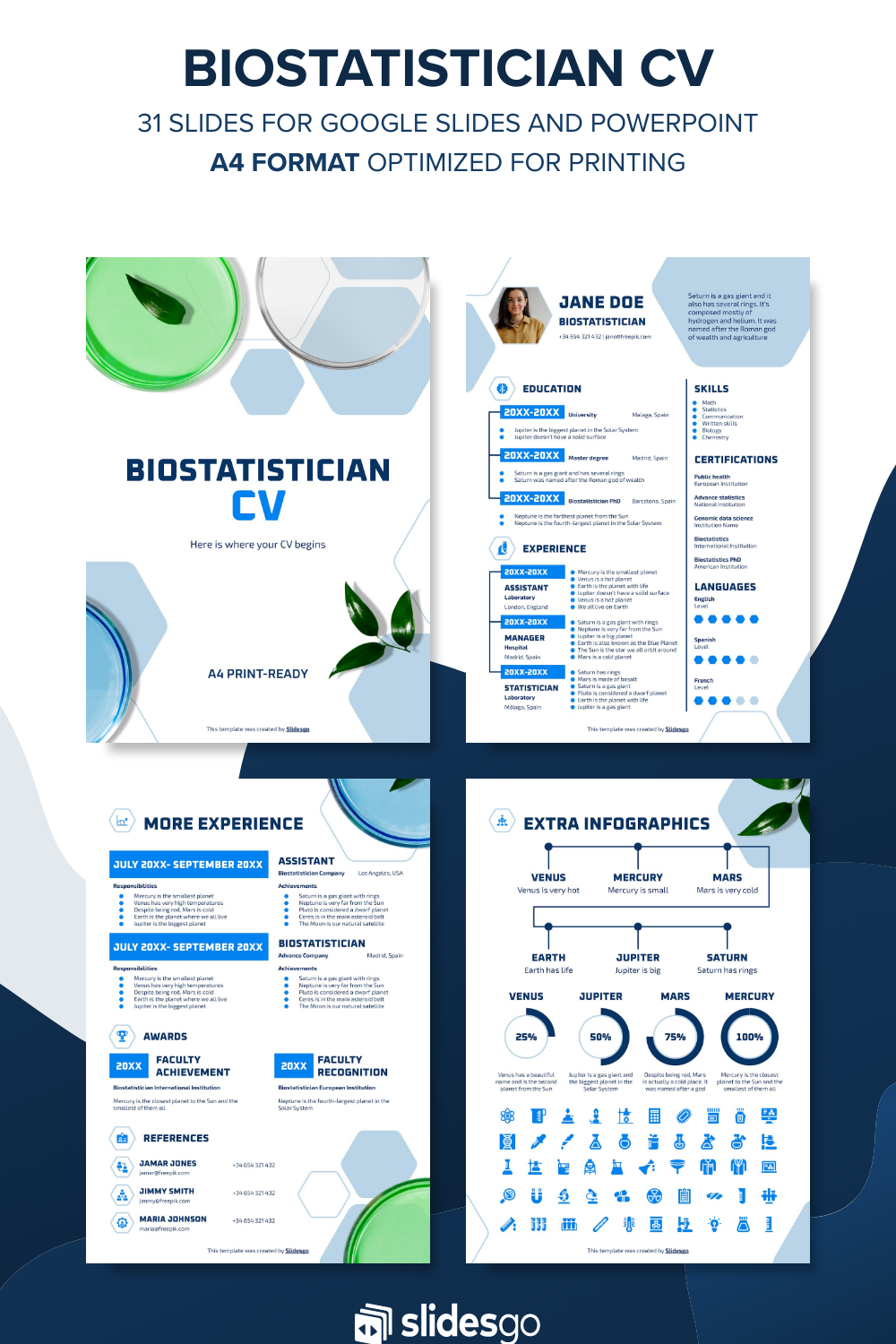 Biostatistician CV | Google Slides & PowerPoint