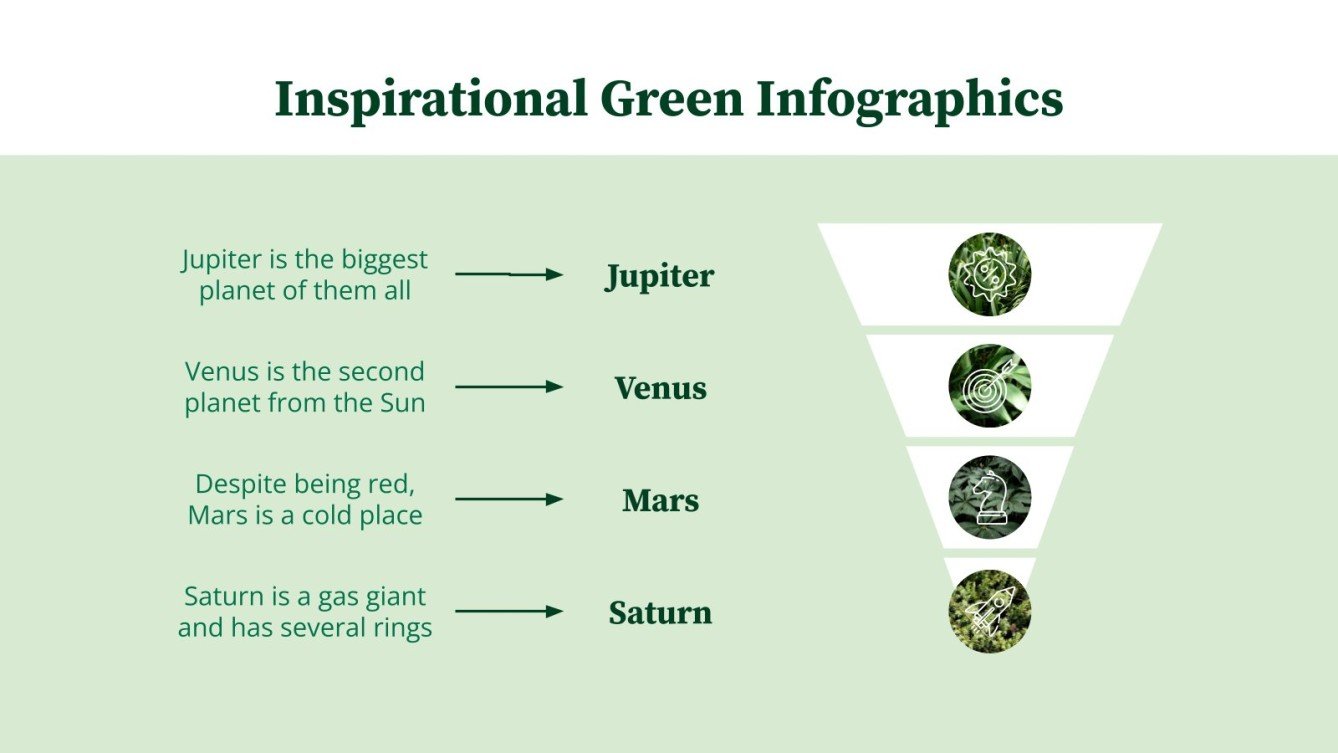 Inspirational Green Infographics | Google Slides & PPT