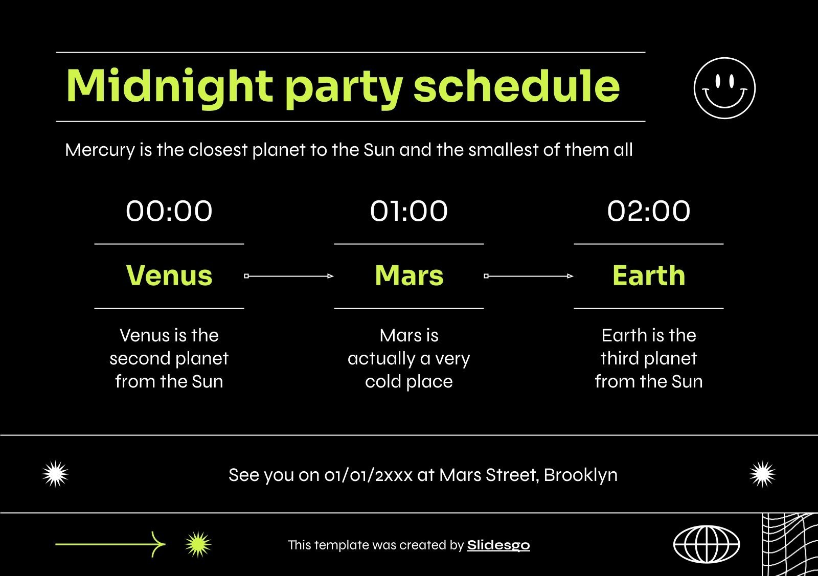 Midnight Party Printable Invitations | Google Slides & PPT