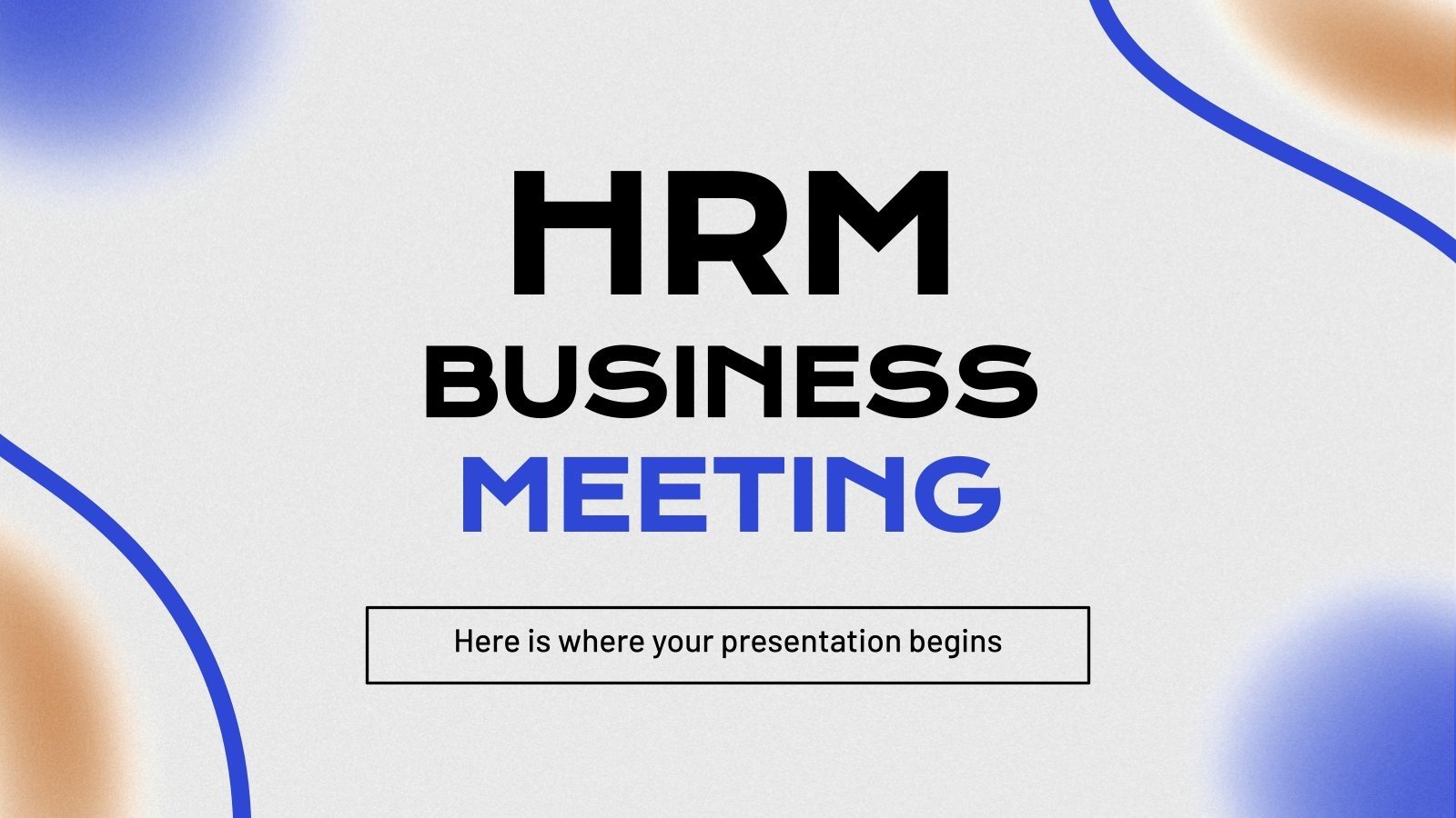 HRM Business Meeting | Google Slides & PPT