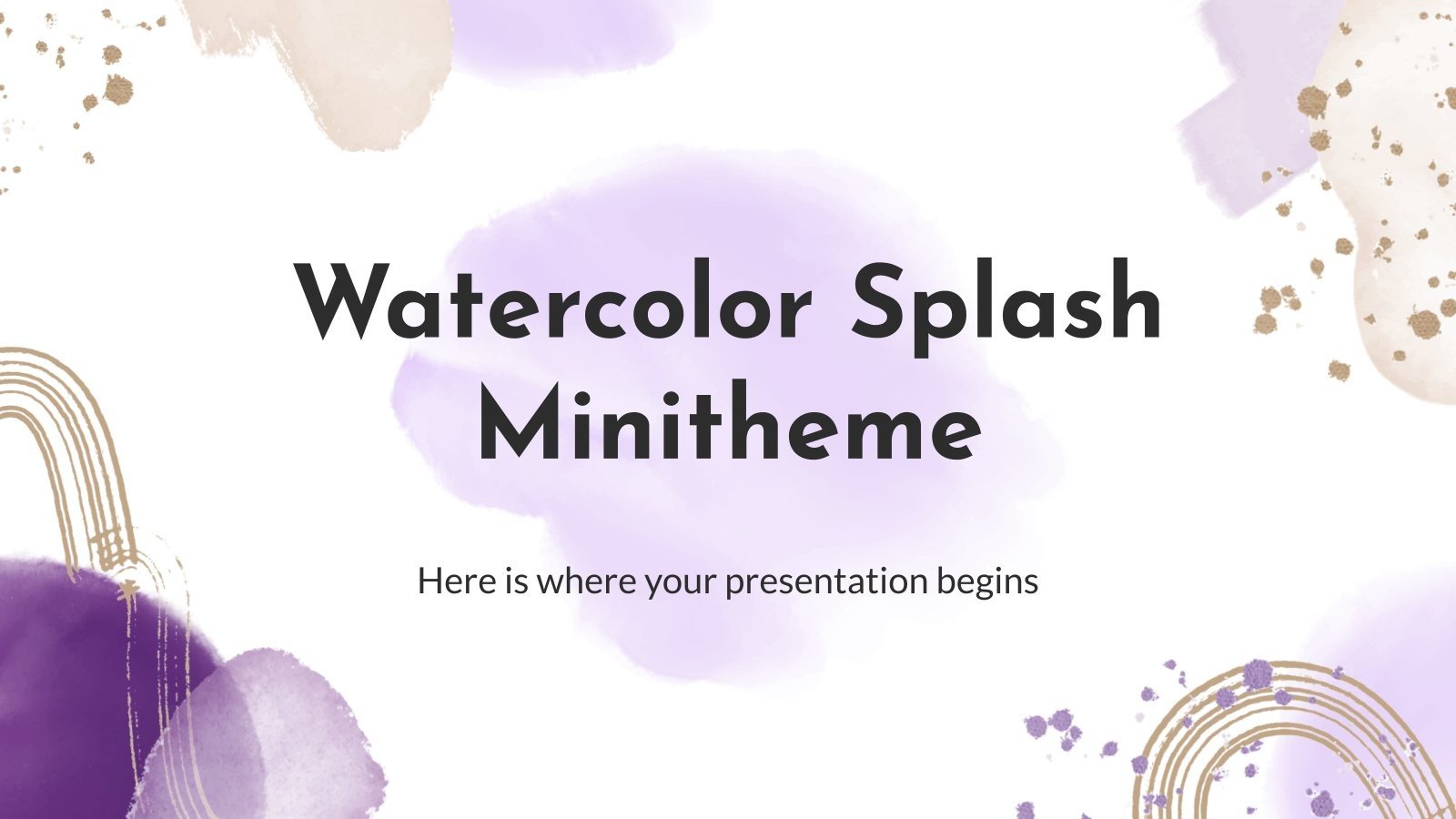 Watercolor Splash Minitheme | Google Slides & PowerPoint