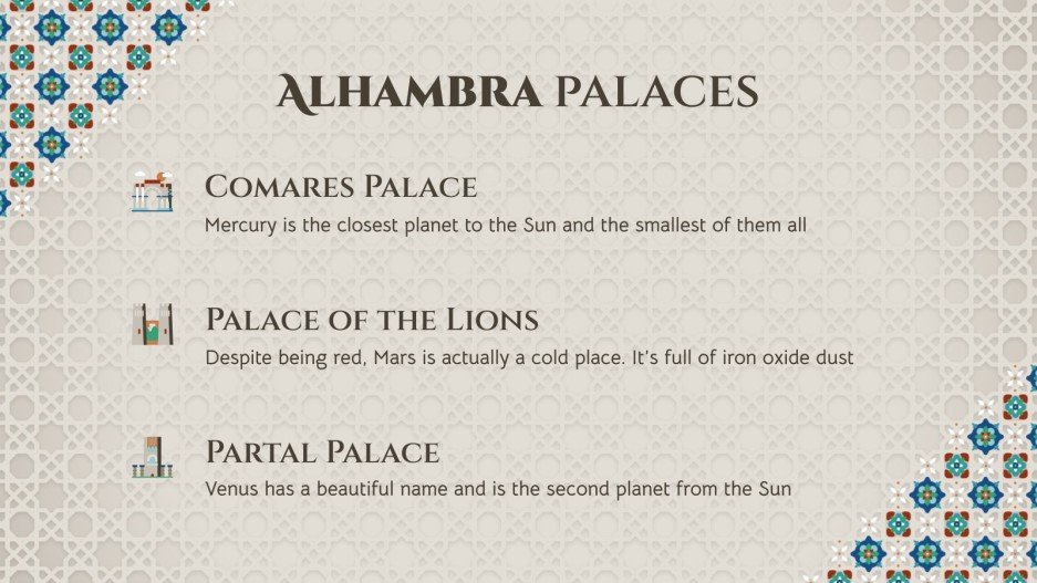 Social Studies for Middle School: Alhambra Architecture