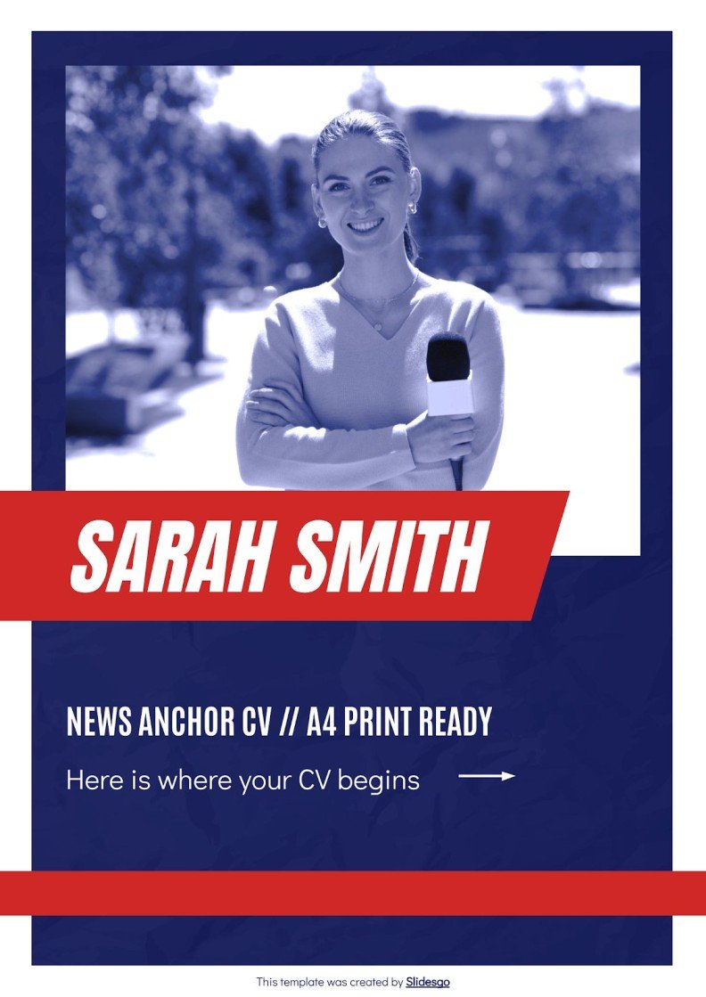 News Anchor CV | Google Slides & PowerPoint template