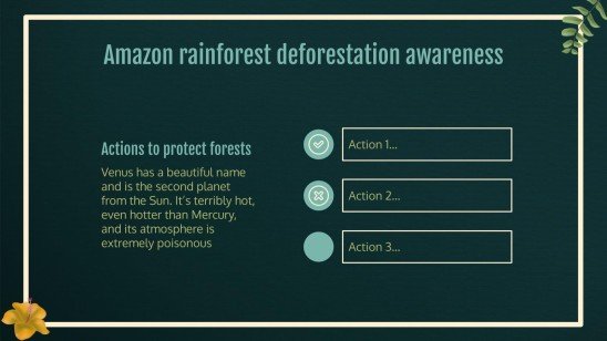 Amazon Rainforest Deforestation Awareness Infographics