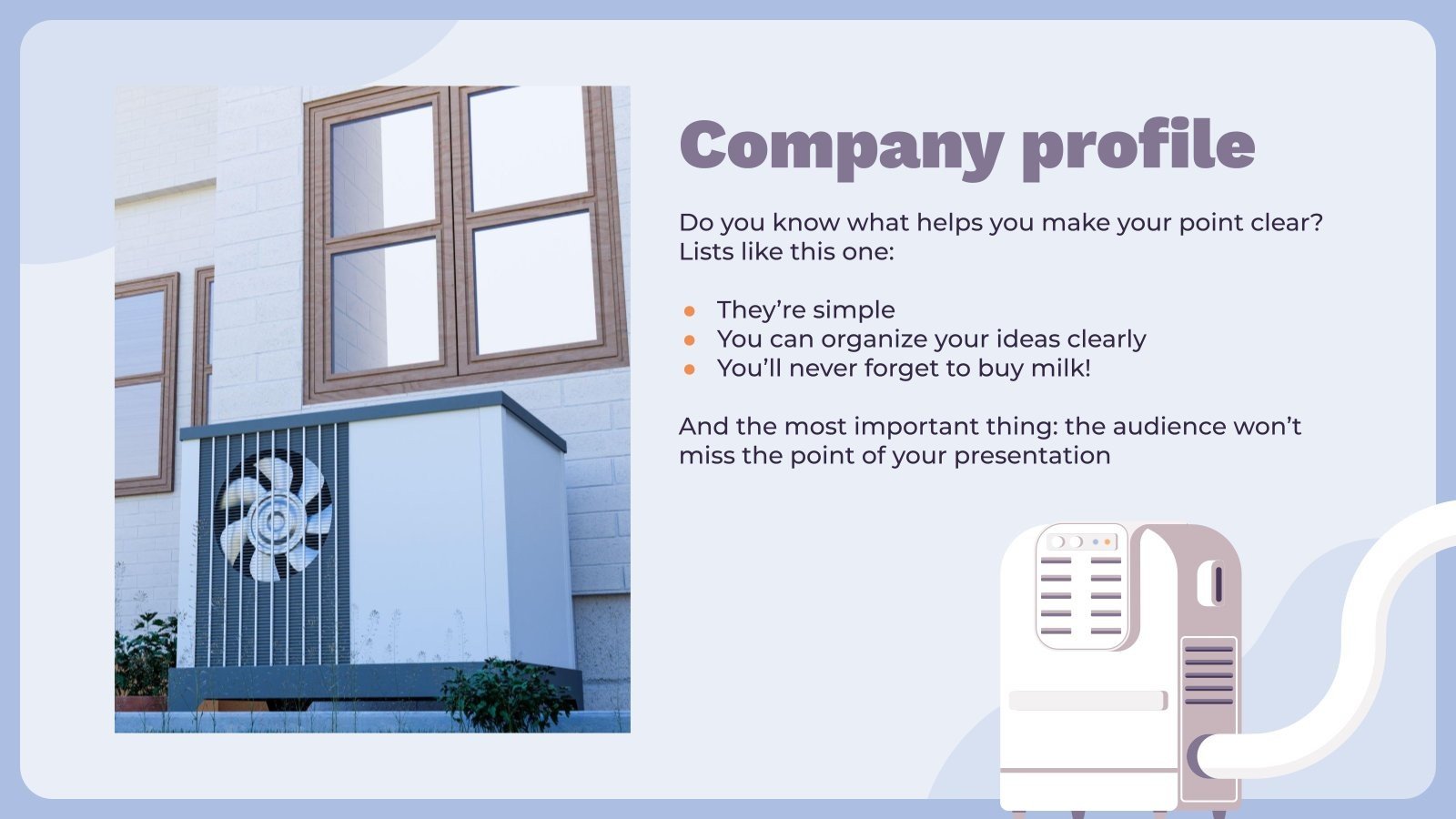 Air Conditioner Brand Company Profile | Google Slides & PPT