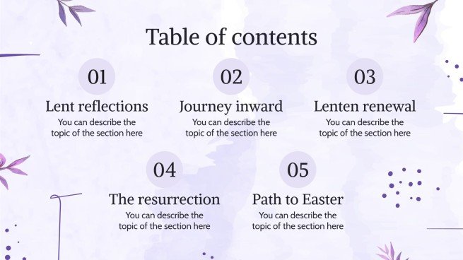 Lent Season Sermon | Google Slides & PowerPoint template