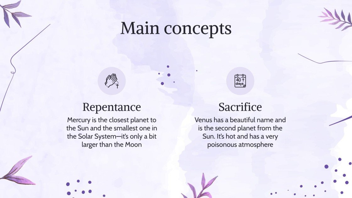 Lent Season Sermon | Google Slides & PowerPoint template