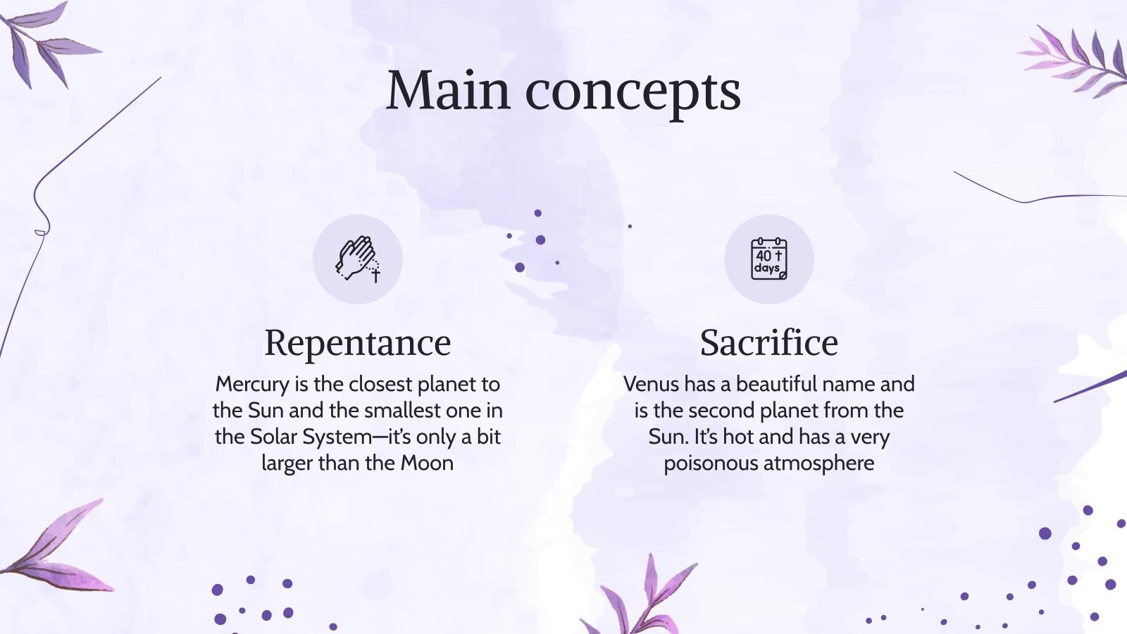 Lent Season Sermon | Google Slides & PowerPoint template