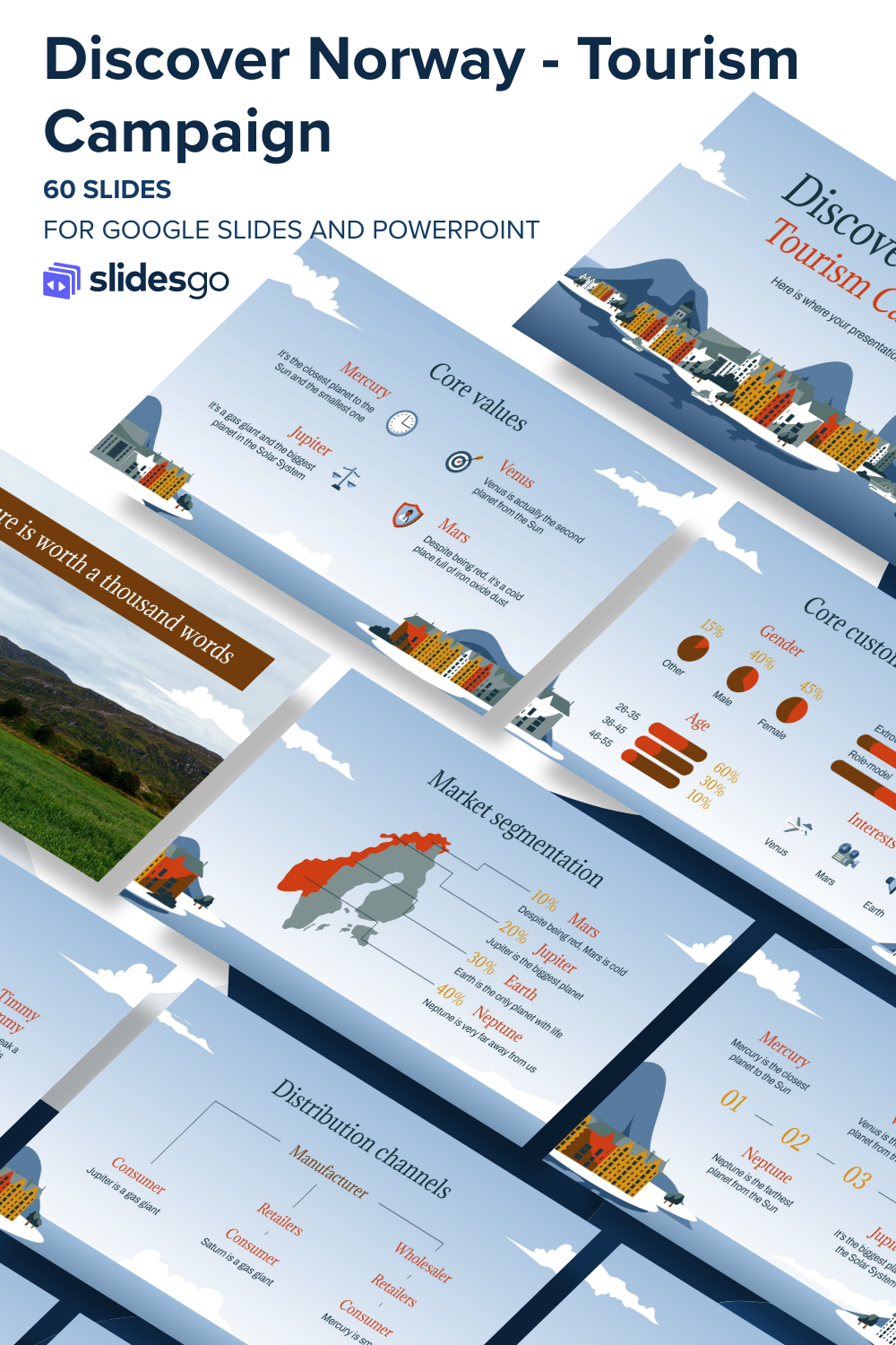 Discover Norway - Tourism Campaign | Google Slides & PPT